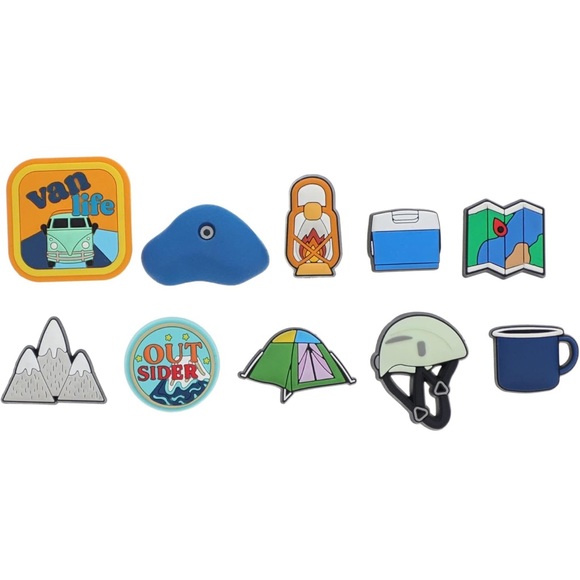CROCS | Accessories | Crocs Jibbitz Adventure Charm Set Blue Green ...